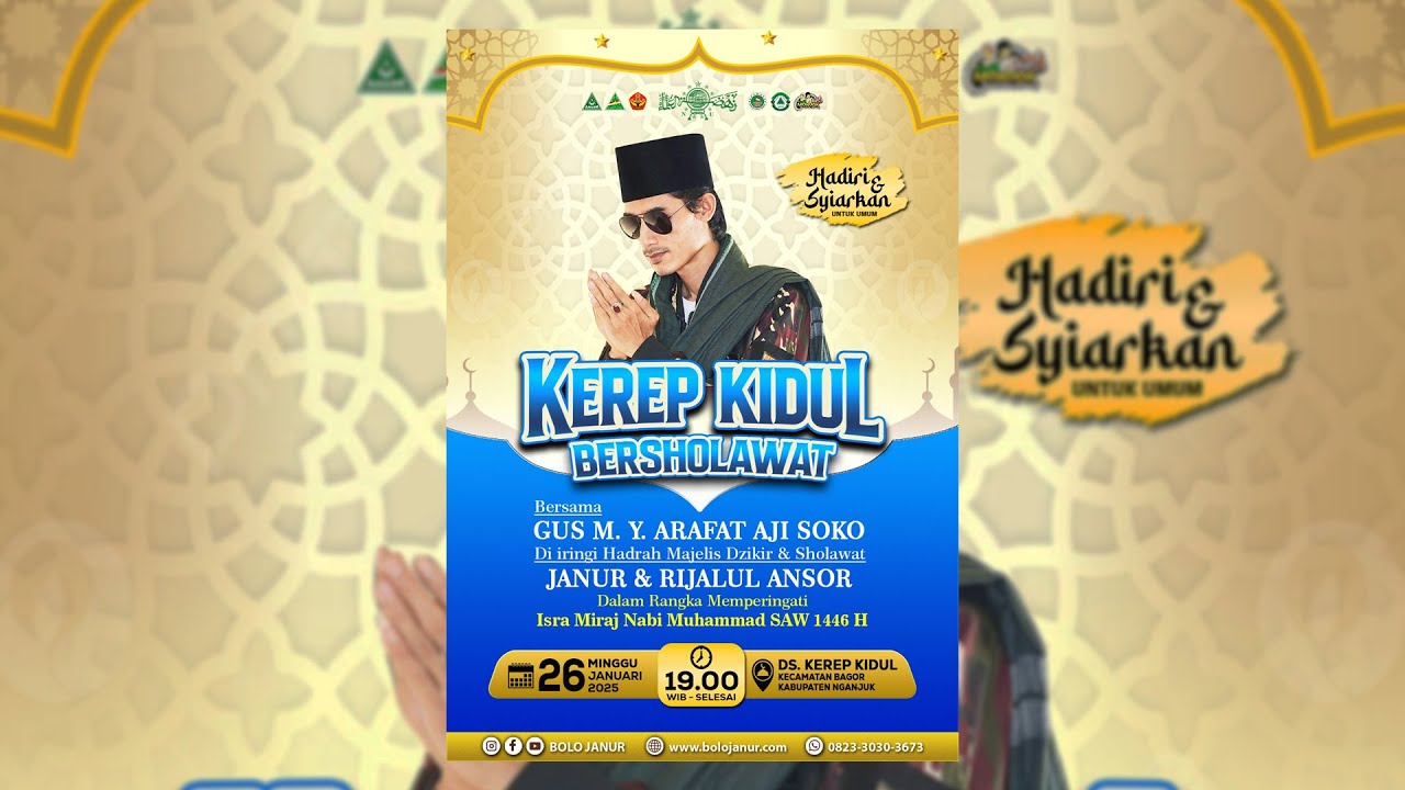 🔴 [LIVE] Kerep Kidul Bersholawat Bersama Gus M.Y Arafat Aji Soko || Majelis Janur - YouTube