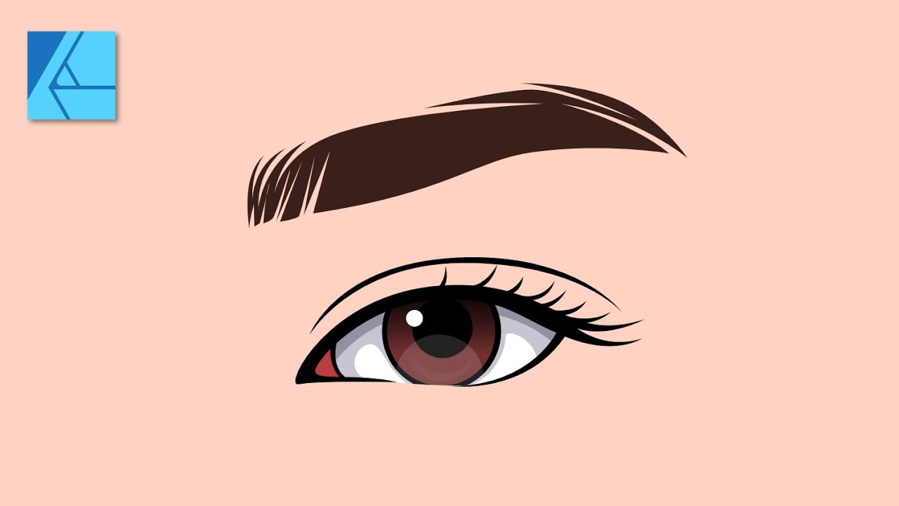 How To Make Vector Eye With Affinity Designer For Beginner - YouTube