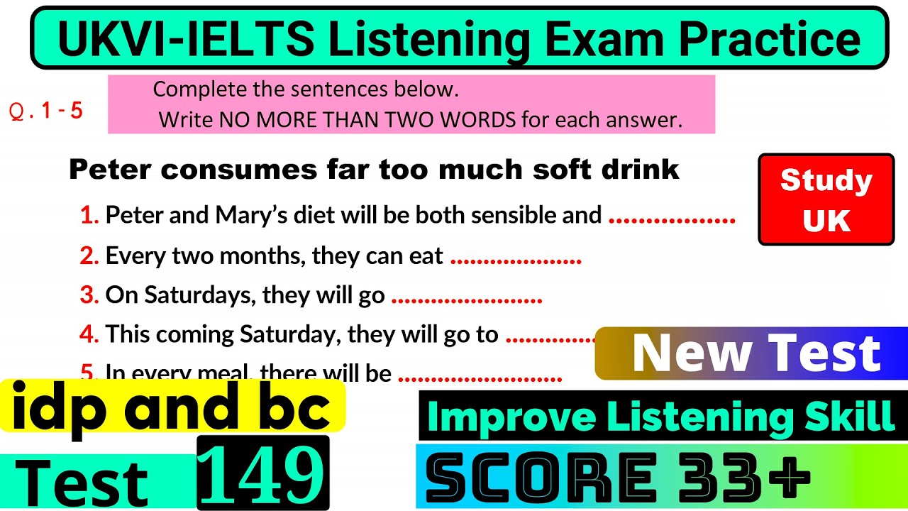 UKVI IELTS Listening Practice Test 2024 With Answers [ Test - 149 ...