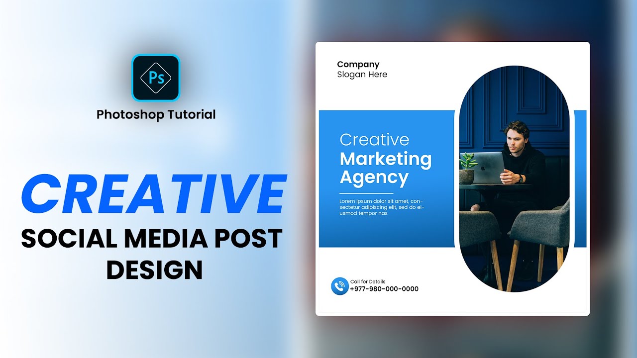 Make MODERN Social Media Post in 2023 | Photoshop Tutorials | Learn ...