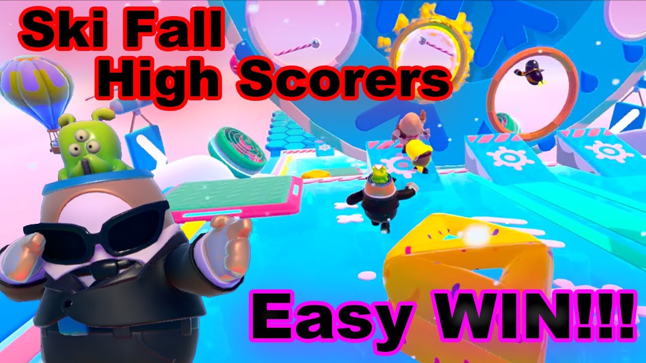 Easy Strategy to WIN Fall Guys Ski Fall High Scorers - YouTube