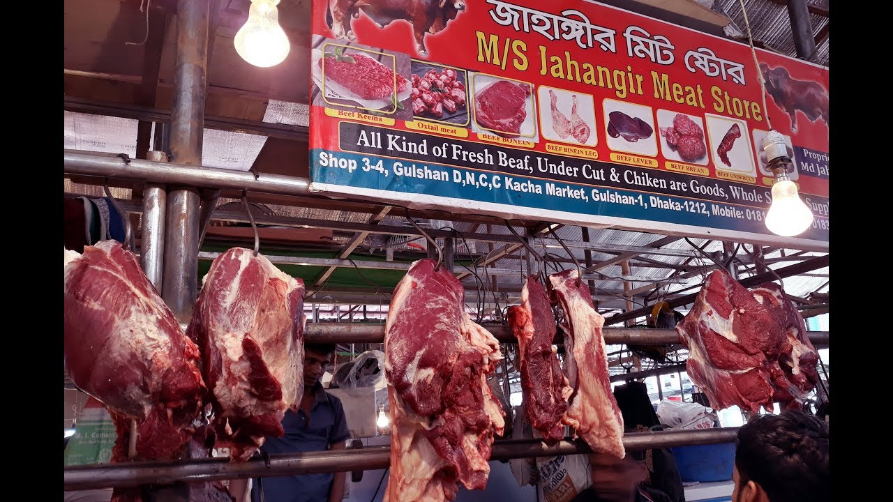 BEEF & GOAT Meat Market | গুলশান ১ মাংস বাজার | Gulshan 1 Kacha Bazar, Dhaka - YouTube