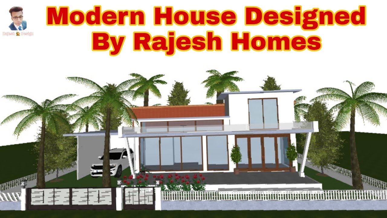 How to Build Doubel story modern glass house in 22.72 M by 38 M/ yard ...