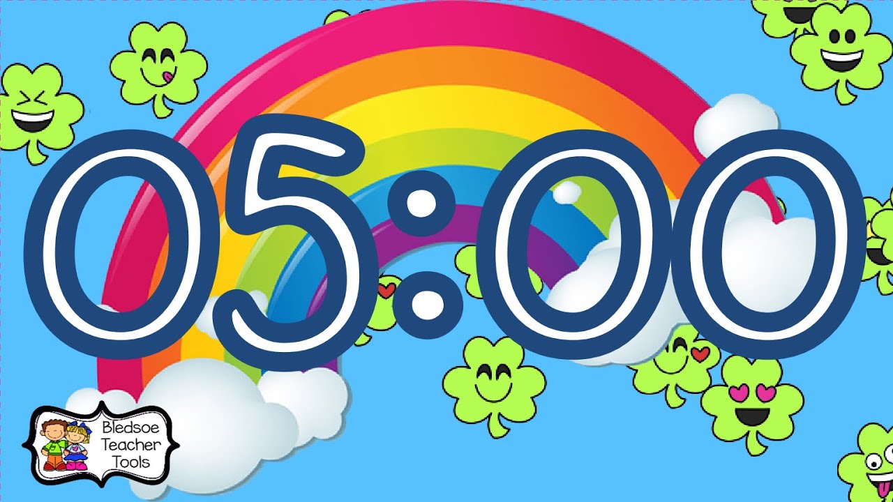 5 Minute Shamrock Emoji Countdown Timer with Background Music - YouTube