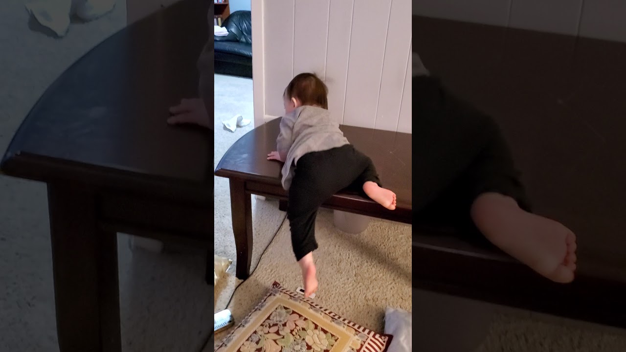 Yooj stuck on a table - YouTube