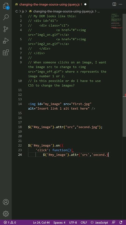 javascript - Changing the image source using jQuery - YouTube
