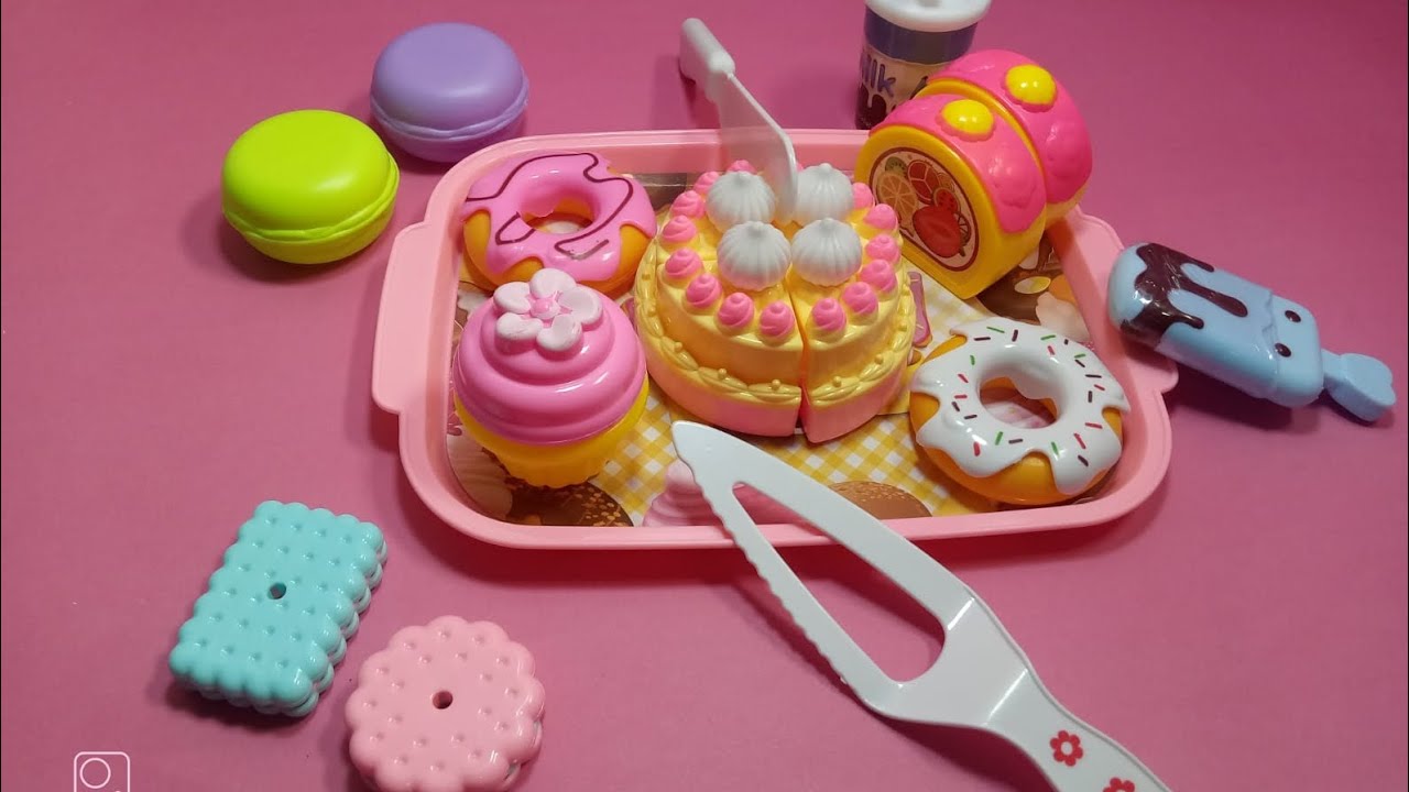 3 minutes satisfying with unboxing cute birthday party set cake donut # ...