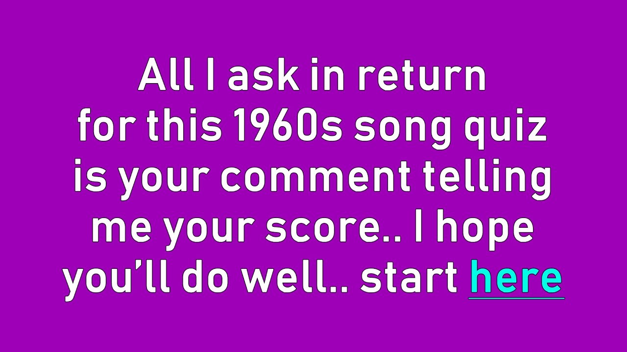 Test Your 60s Music Knowledge: Can You Guess the Artist? - YouTube