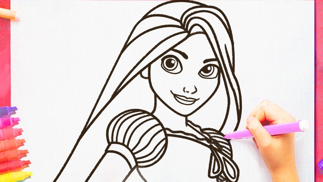 Como desenhar princesa rapunzel disney - YouTube