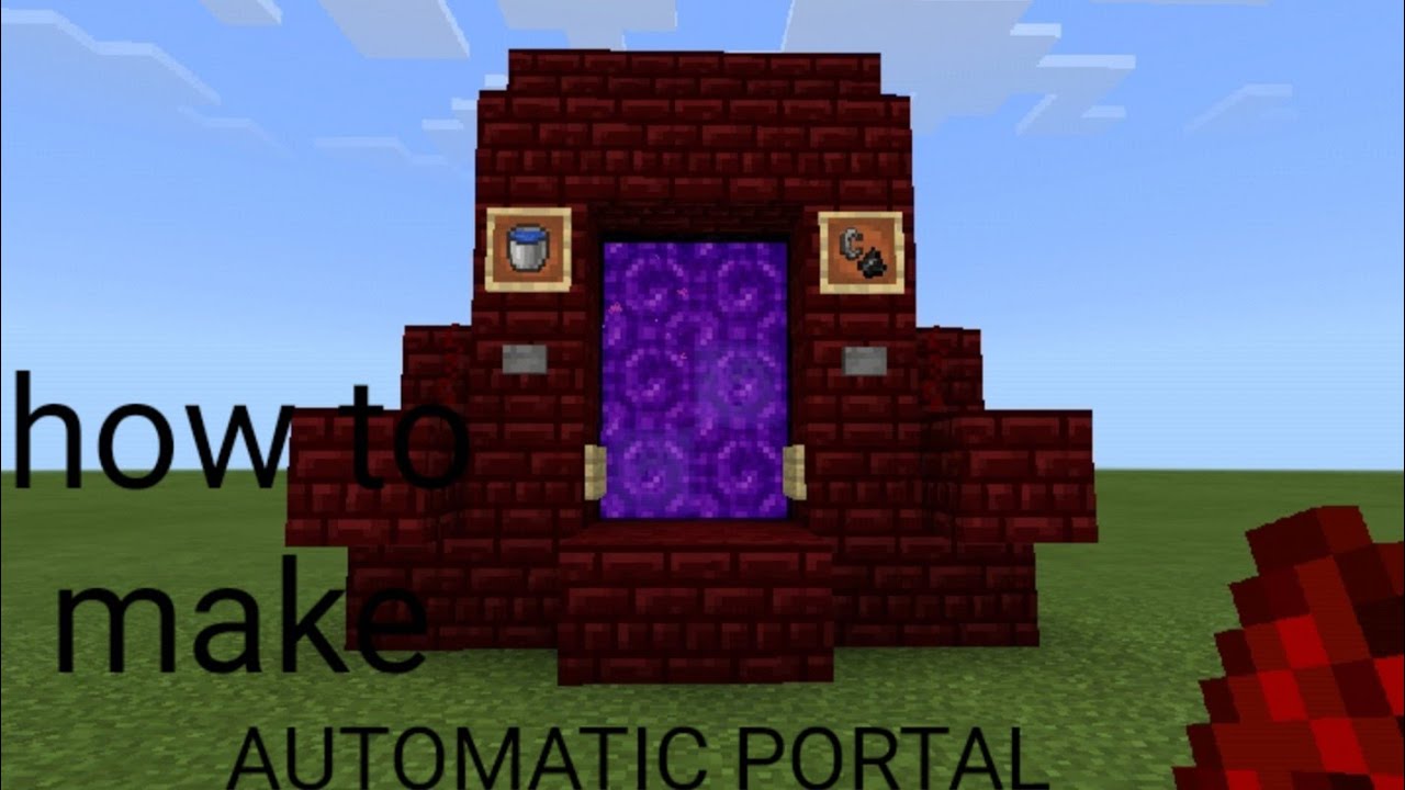 How to make automatic portal (minecraft) - YouTube