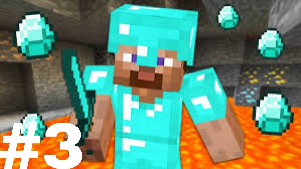 Minecraft Survival series part 3 I am complete my diamond armour 👍👍👍👍 ️ ...