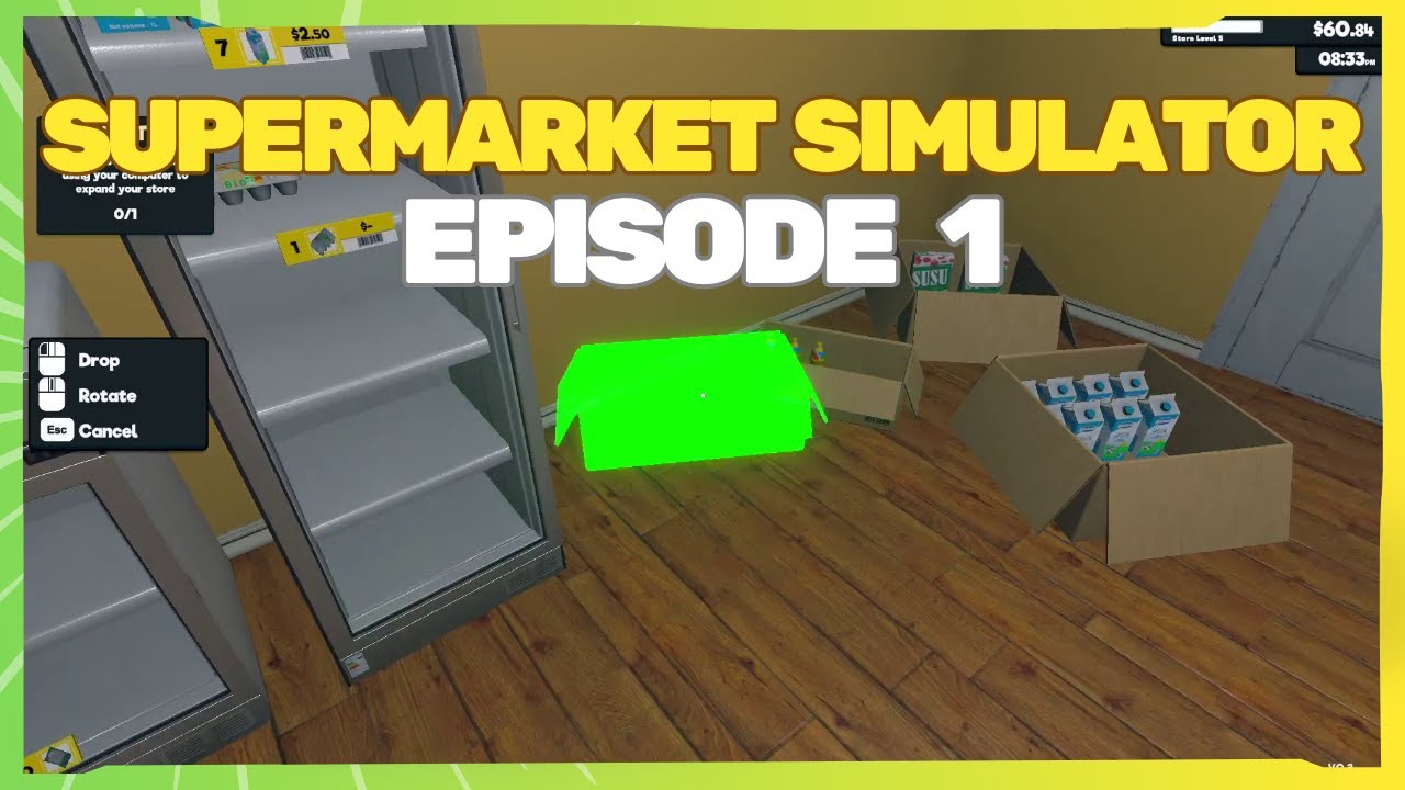 Supermarket Simulator Silent Relaxing Let's Play No Cuts 1 Hour Episode ...