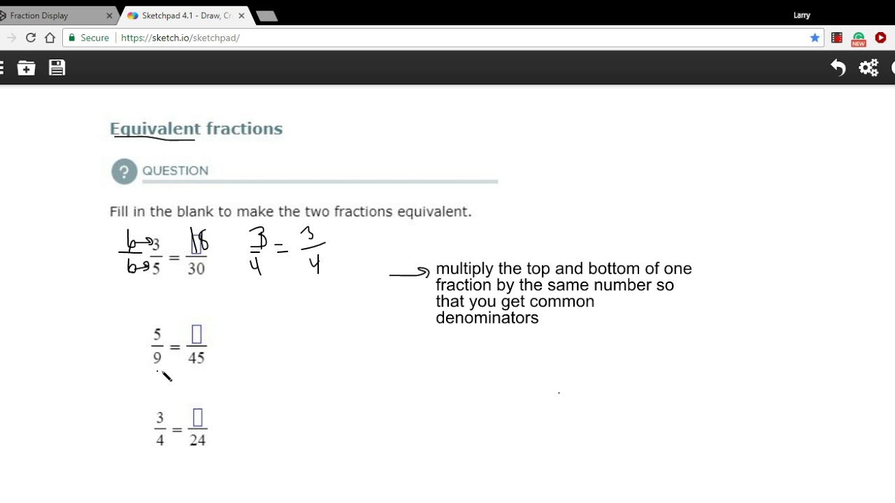 Equivalent Fractions - YouTube