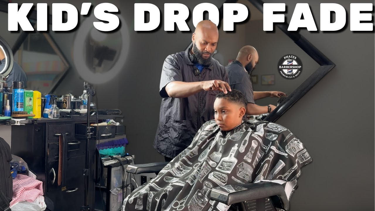 HOW TO DO A DROP FADE ON A CHILD | #haircut #barber - YouTube