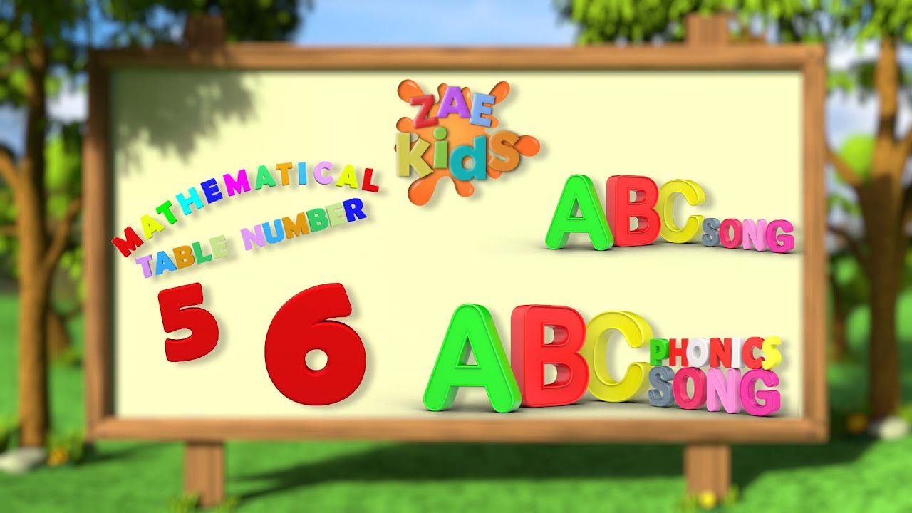 Learn Tables, ABC & Phonics Song |ZAE Kids - Nursery Rhymes With ...