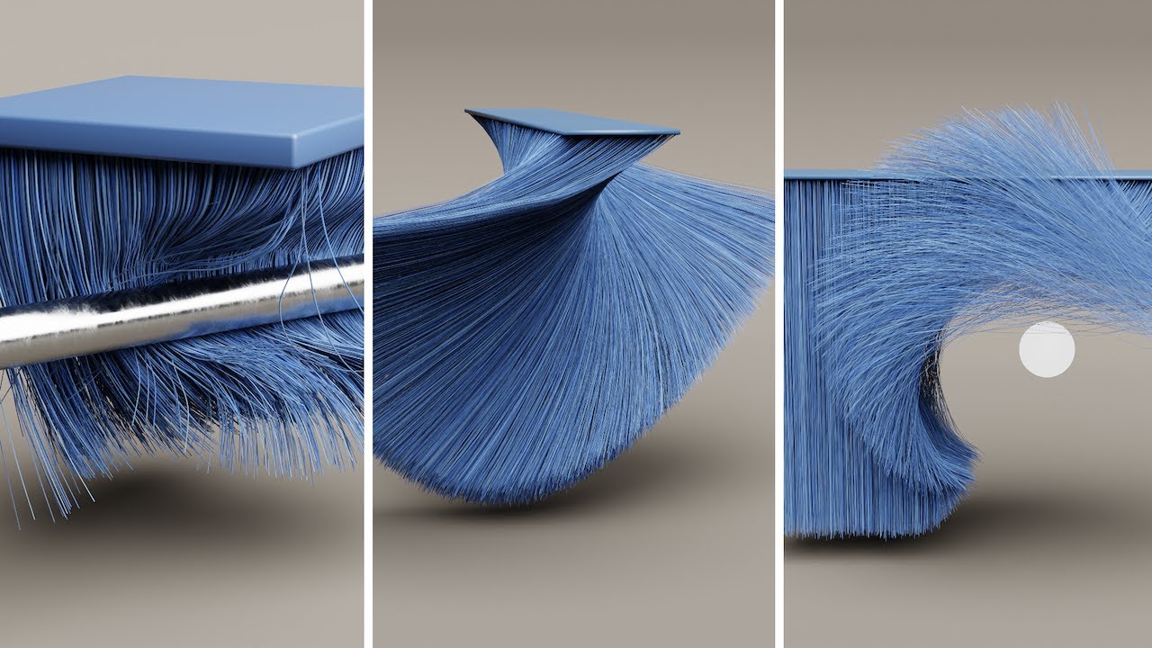 Insanely Satisfying 3D Hair Physics | Blender Simulation Showcase - YouTube