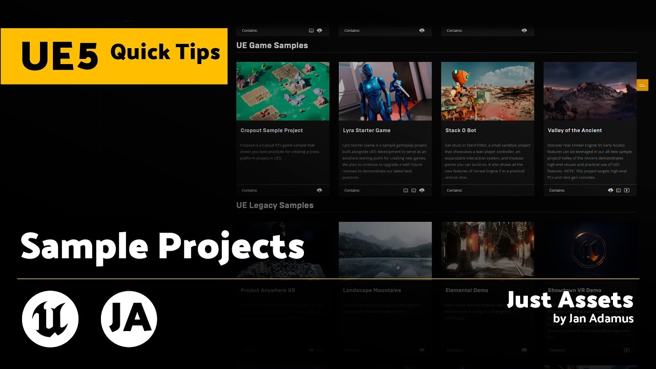 UE QuickTip | Sample Projects - YouTube