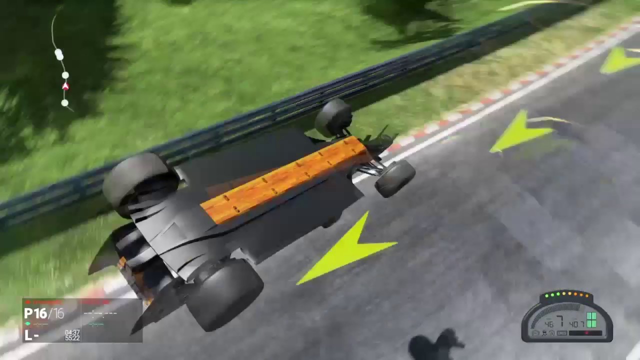Epic flip in F1 car - YouTube