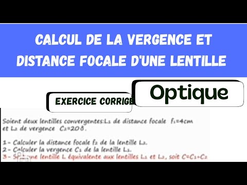 Vergence - distance focale /Optique /Collège-Lycée