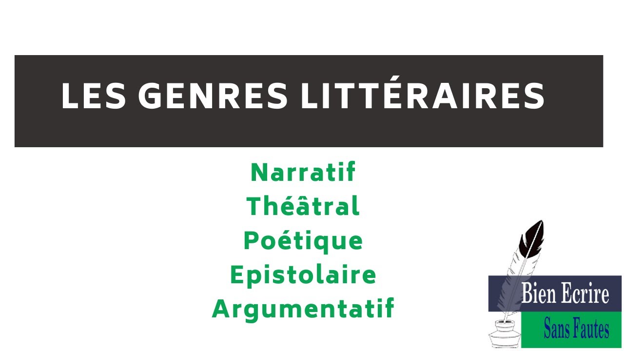 Les genres littéraires - YouTube
