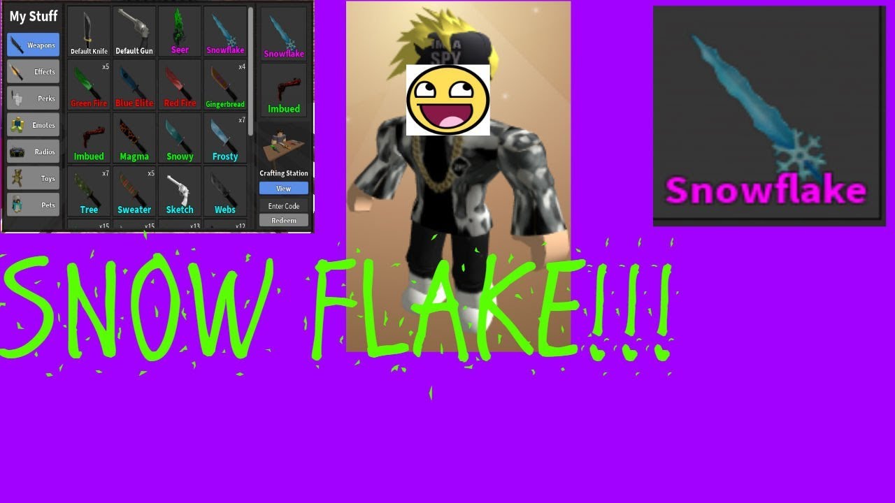 WE GOT SNOW FLAKE!!!!! IN MM2 - YouTube