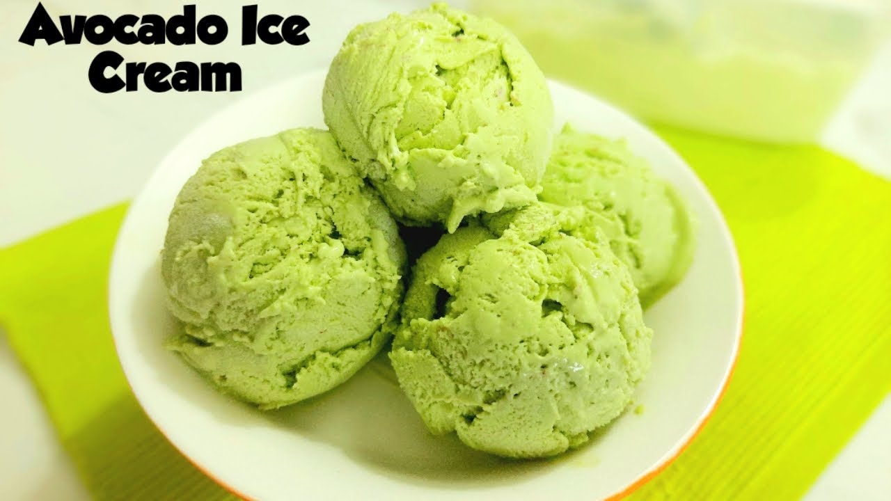 3 Ingredients Avocado Ice cream Recipe | Healthy Avocado ice cream ...
