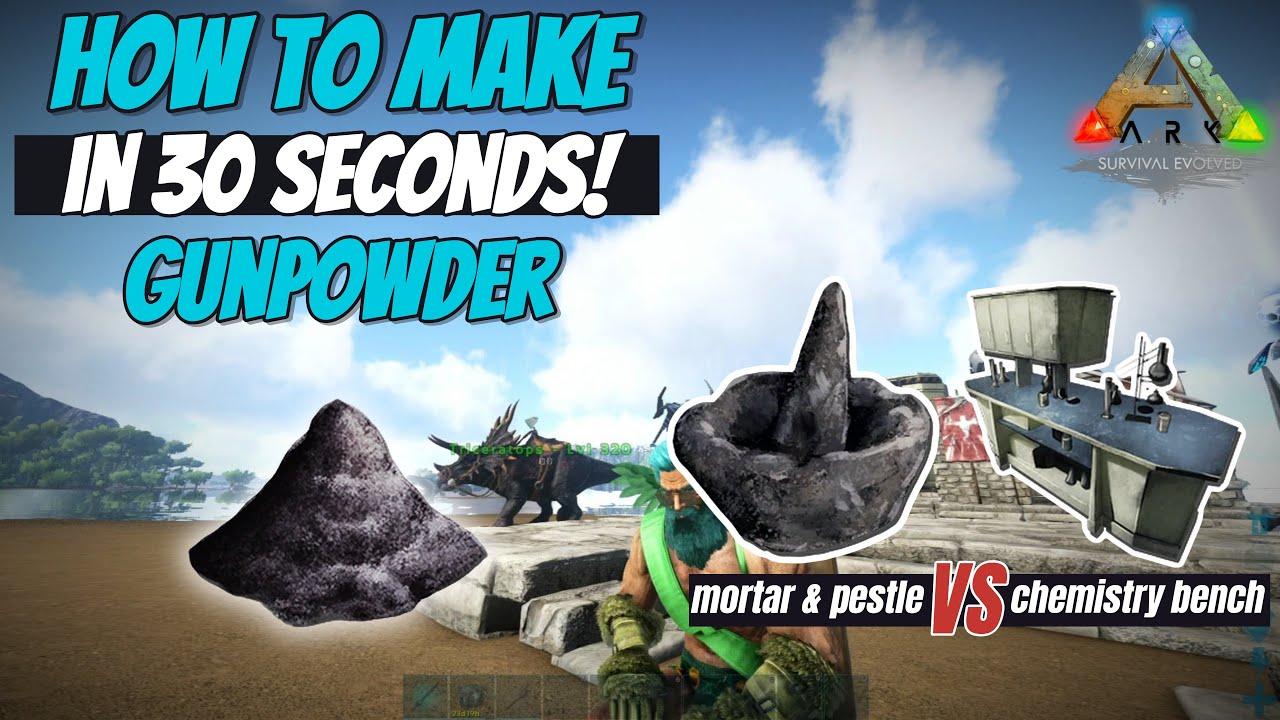 How to make GUNPOWDER in ARK Survival Evolved! | Beginner's Guide - YouTube