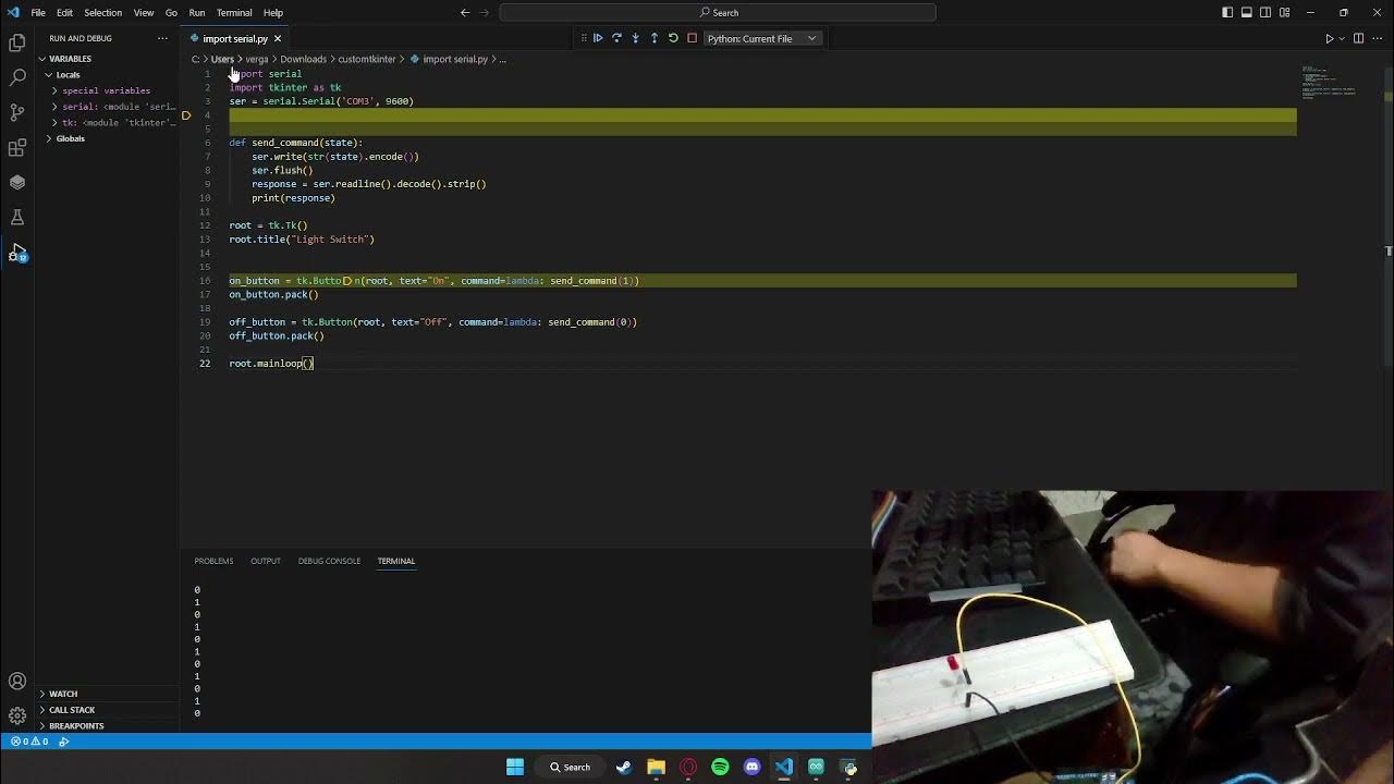 Activity - TKinter + Led Light Controller - YouTube