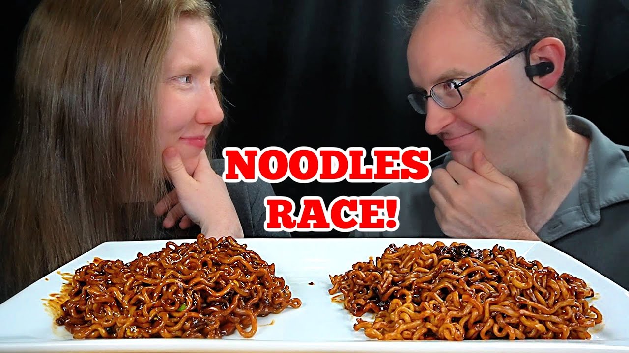 ASMR SPICY NOODLES RACE MUKBANG EATING SOUNDS - YouTube