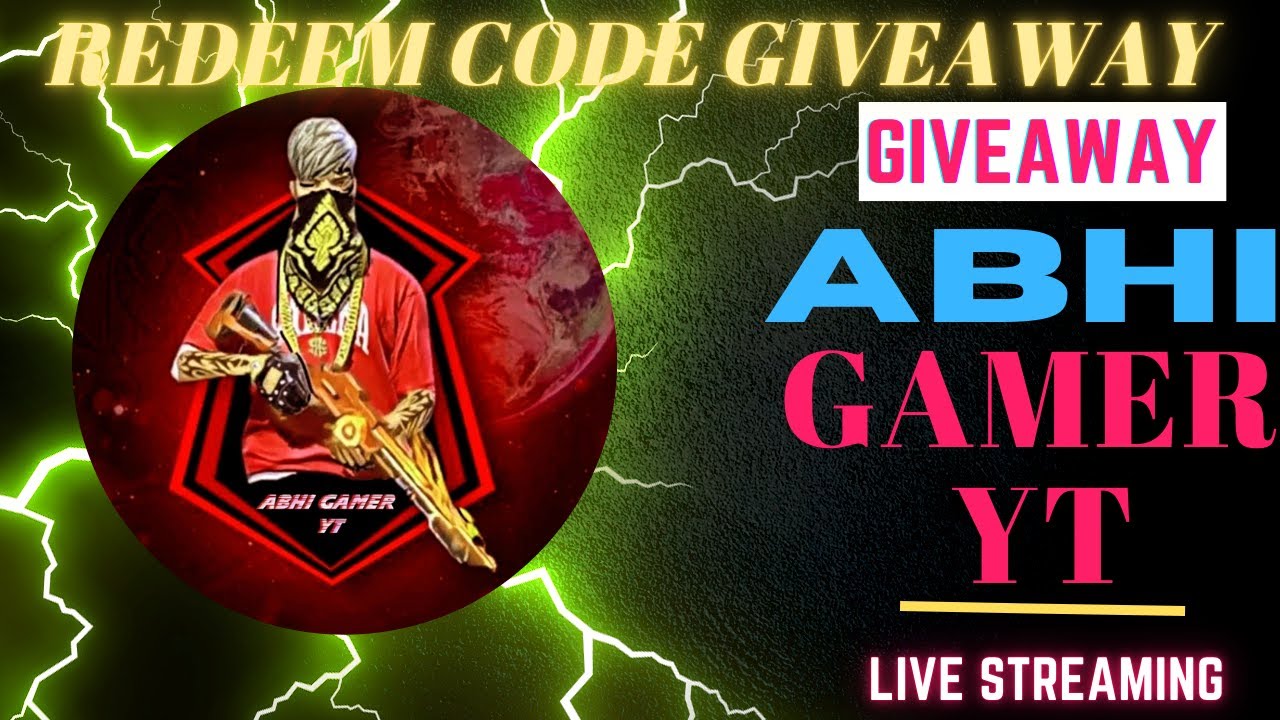 ABHI GAMER YT || FREE FIRE LIVE REDEEM CODE GIVEAWAY || UNLIMITED REDEEM CODE GIVEAWAY - YouTube