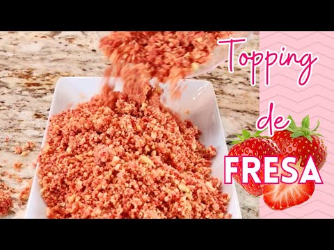 Topping o Crunch de Fresa 🍓 3 Ingredientes Strawberry Shortcake Crumble ...