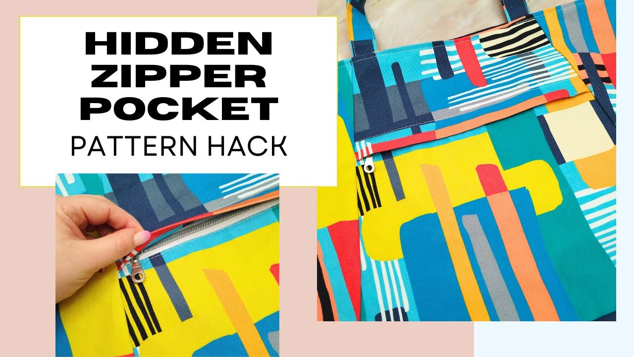 Hidden Zipper Pocket | Easy Pattern Hack - YouTube
