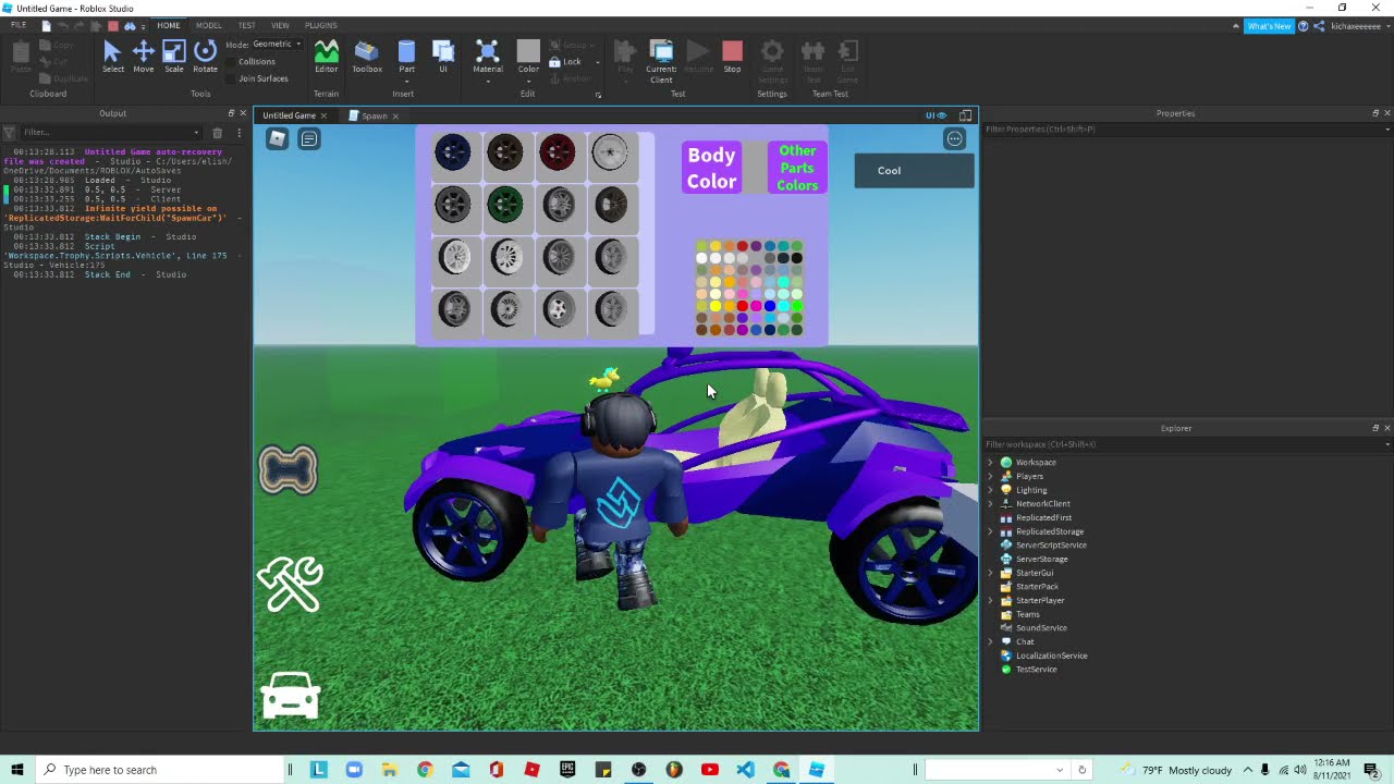 Roblox Studio Car Customazition(Tire) - YouTube