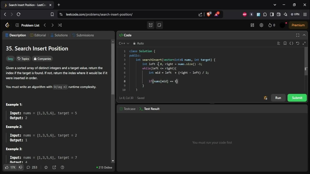 برمجهleetcode-35 - YouTube