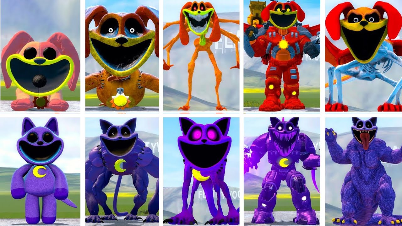 EVOLUTION OF FAMILY CRITTERS MONSTERS DOGDAY\ CATNAP SMILING CREATURE ...