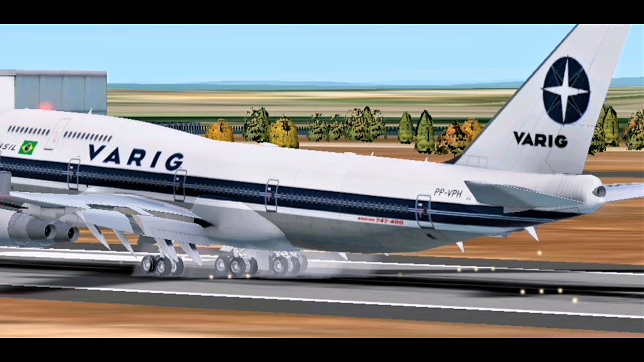 RFS - Real Flight Simulator - Varig Boeing 747-400 - arrival - Recife ...