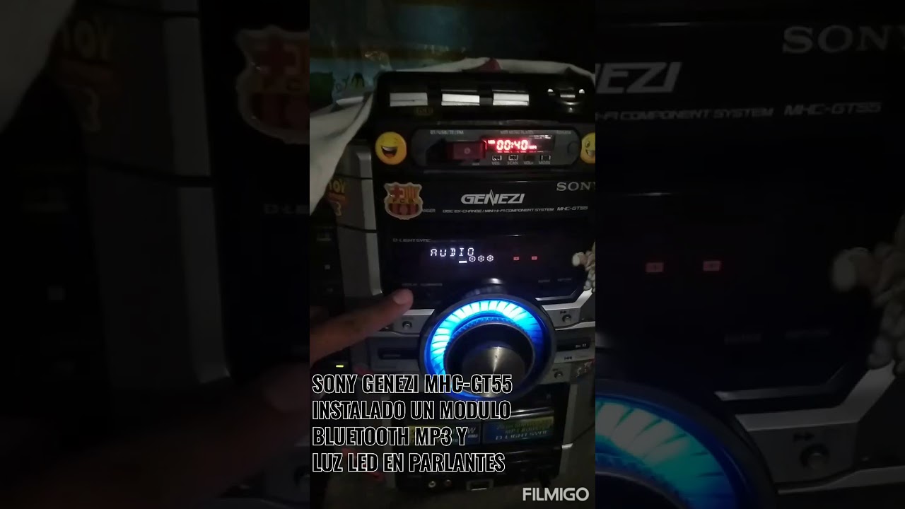 SONY GENEZI MHC-GT55 CON MODULO BLUETOOTH MP3 & LUZ LED EN PARLANTES ...