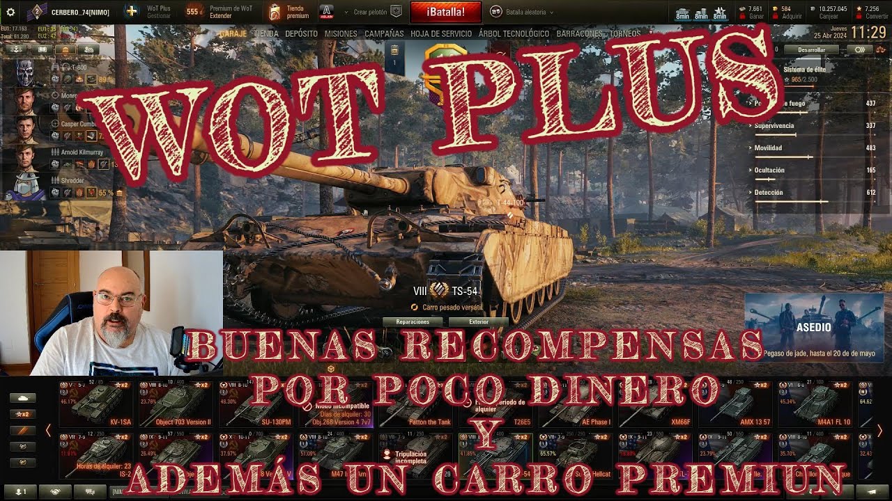 WOT PLUS Y TS-54 - WORLD OF TANKS EN ESPAÑOL - YouTube