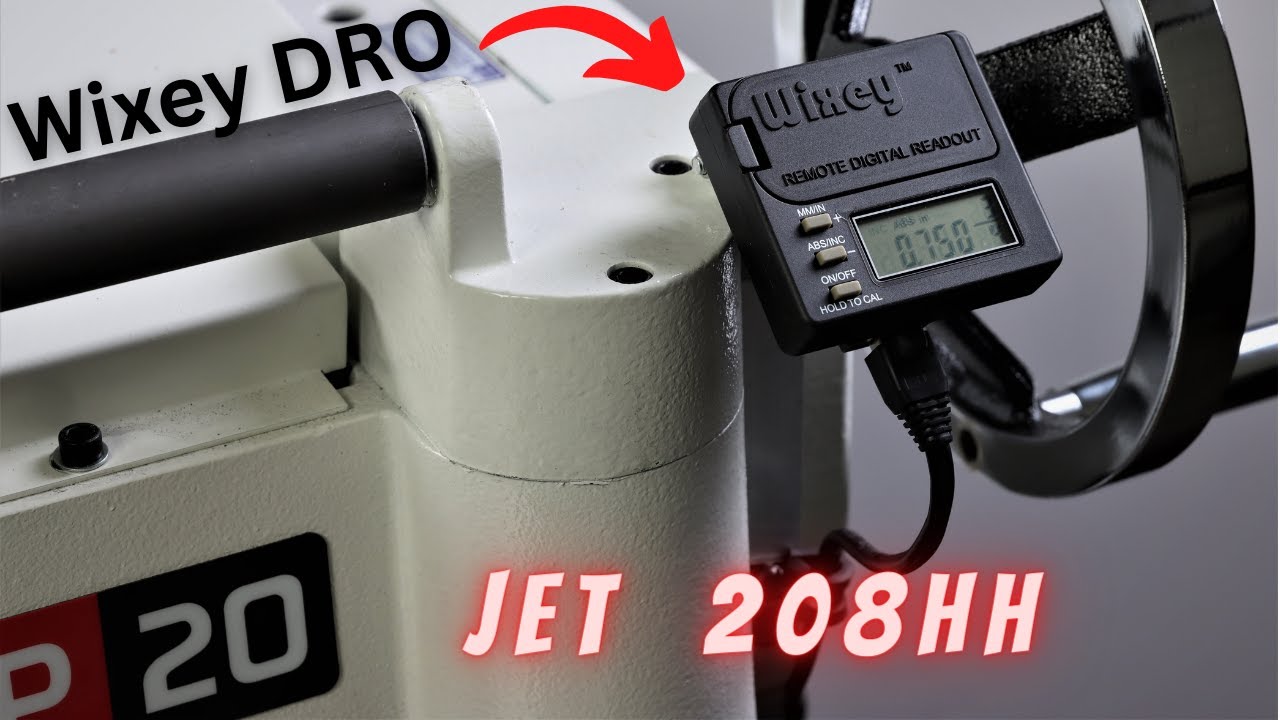 Install Wixey DRO on Jet 208hh Stationary 20 Woodworking Planer Digital Readout for better ...