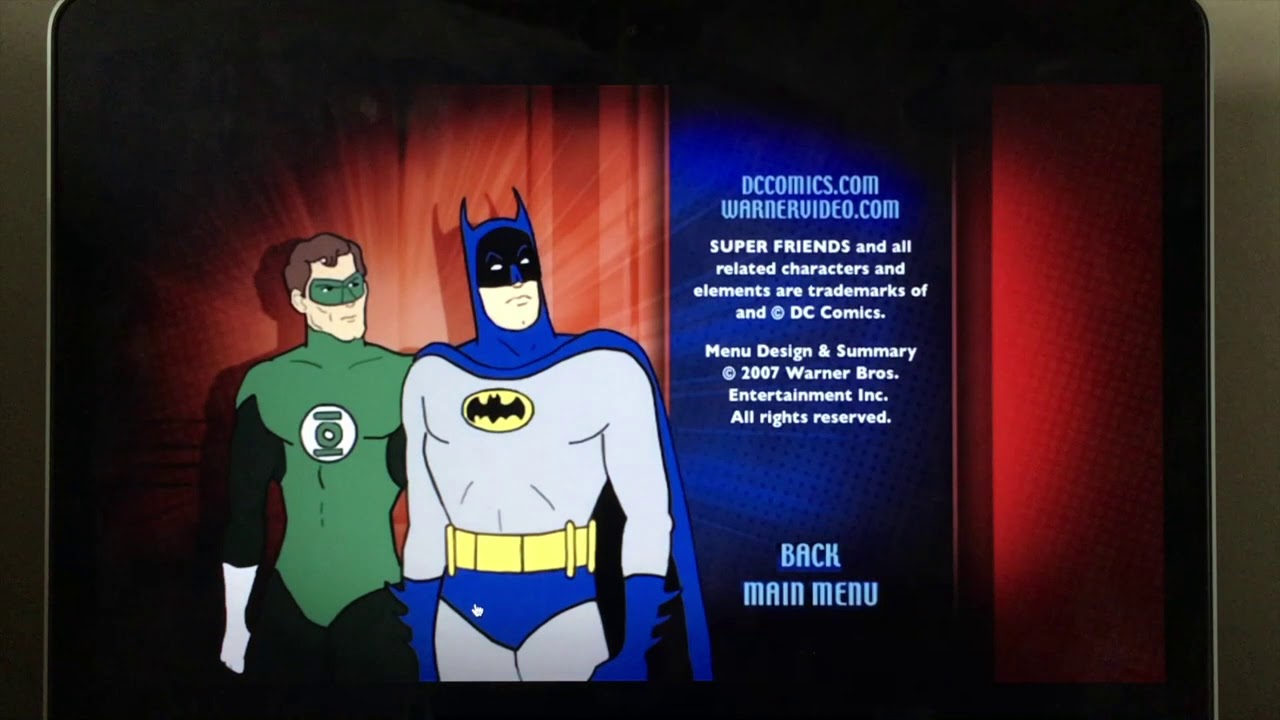 Super Friends: The Legendary Superpowers Show DVD Menu Walkthrough ...