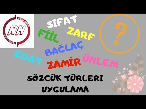 SÖZCÜK TÜRLERİ UYGULAMA