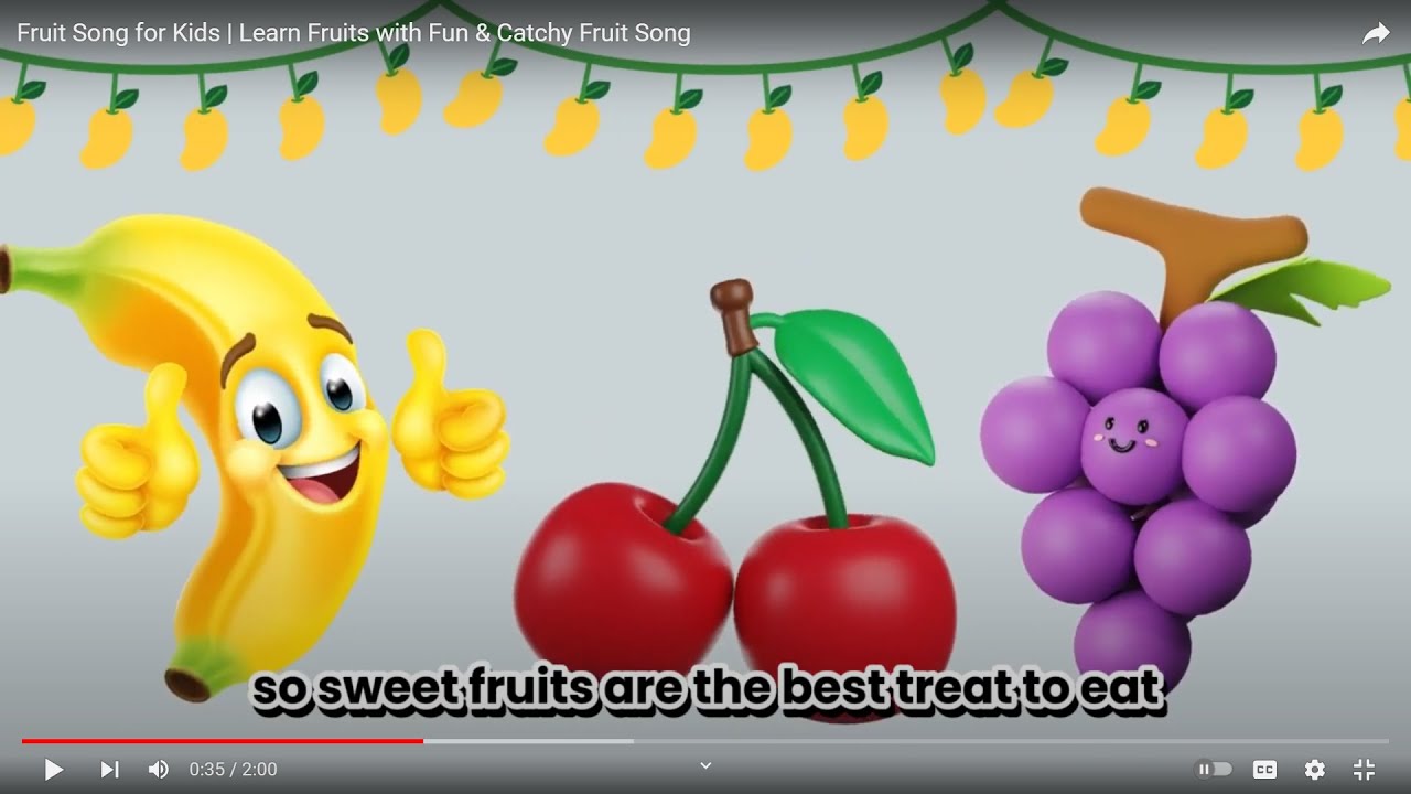 Fruit Song for Kids | Learn Fruits with Fun & Catchy Fruit Song - YouTube