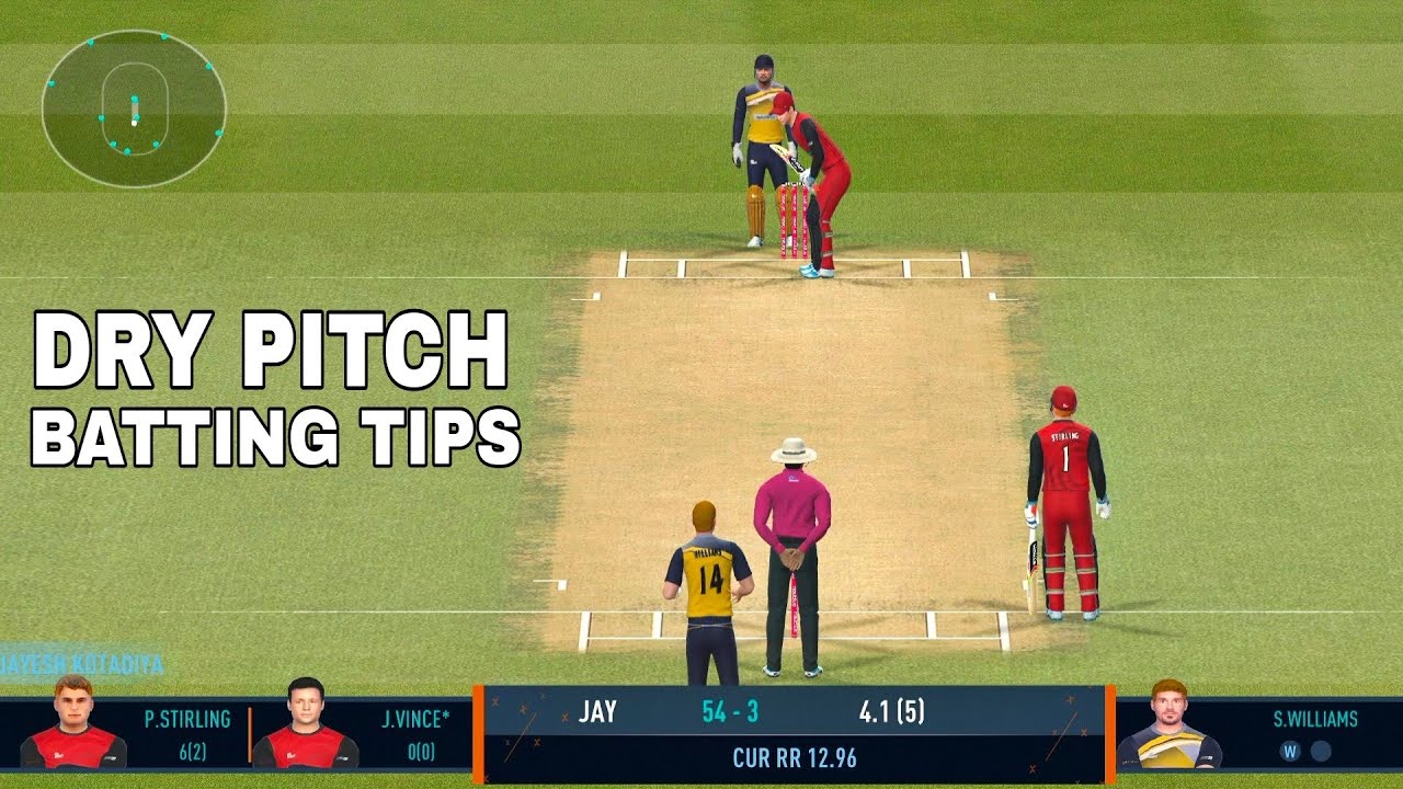 How to bat on dry pitch against Pro opponent | Real Cricket 24 - YouTube