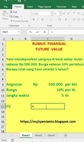 RUMUS FV: MENGHITUNG NILAI INVESTASI MASA YANG AKAN DATANG #excel #fv # ...
