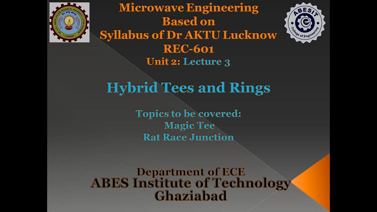 U2 L3 MIcrowave Engineering - YouTube