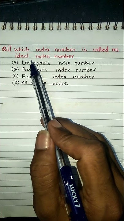 MCQ on Index Number |FYBCom Sem-2 | Maths & Stat by Prof. Ramesh - YouTube