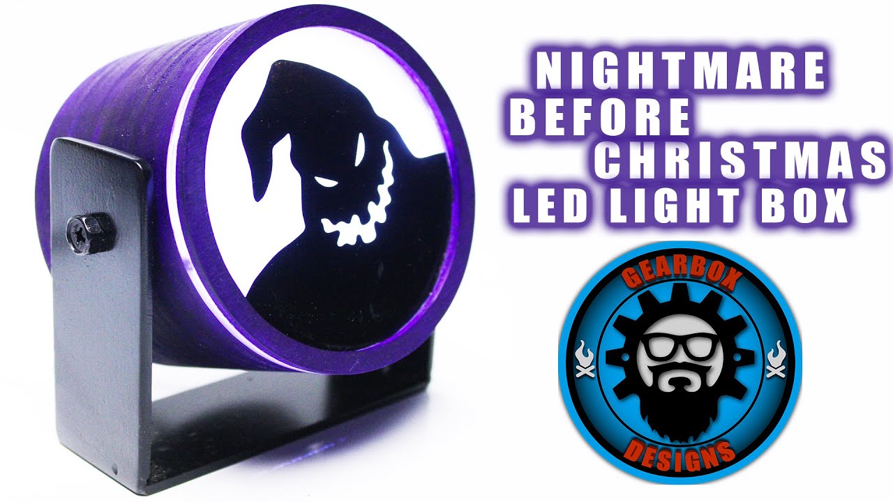 Nightmare Before Christmas LED Light Box - Gearbox Designs - YouTube