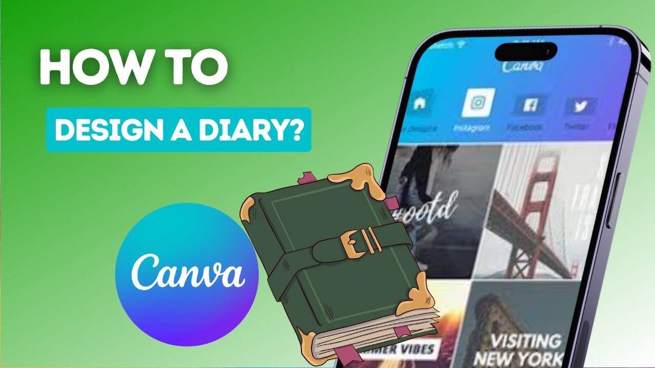 How to design a diary on Canva? - YouTube