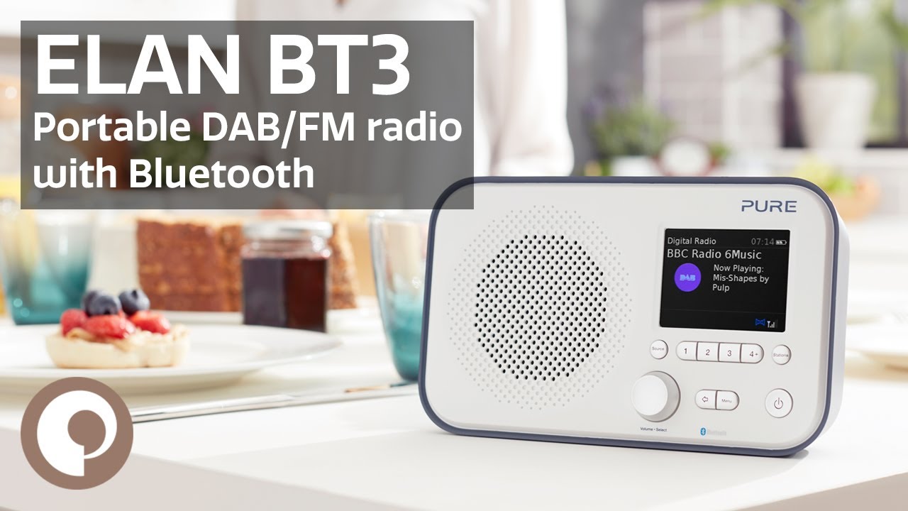 Pure Elan BT3 - Portable DAB/FM Radio with Bluetooth - YouTube