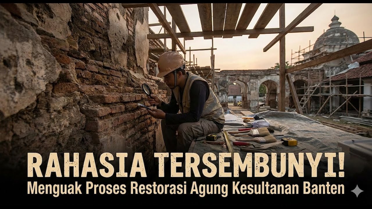 Proses Restorasi Agung Kompleks Istana Kesultanan Banten - YouTube